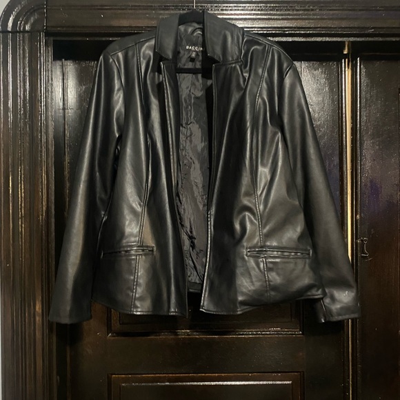Baccini | Jackets & Coats | Baccini Black Leather Jacket | Poshmark